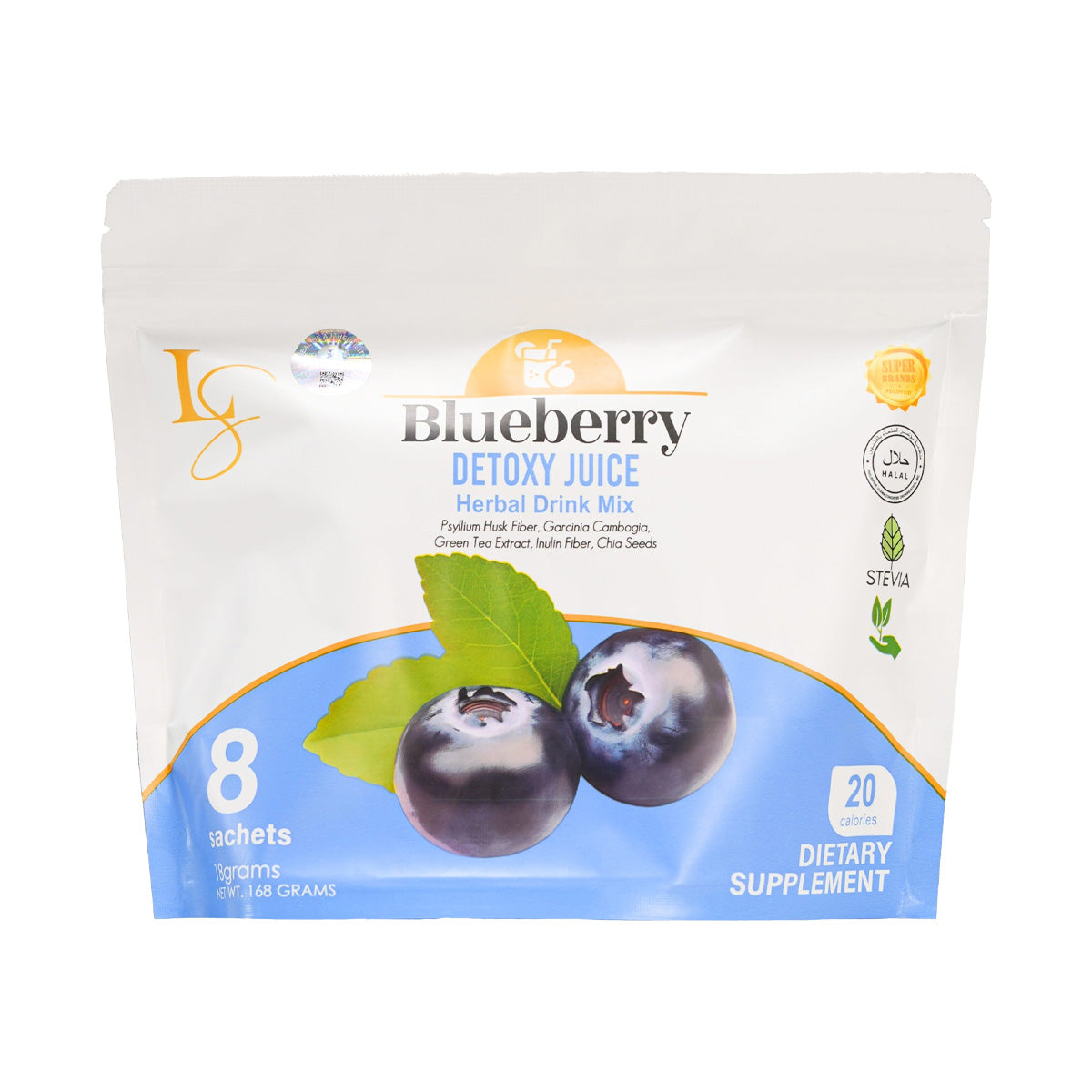 Luxe Slim Blueberry Detoxy Juice (8 x 18g Sachets) – Bini Beauty
