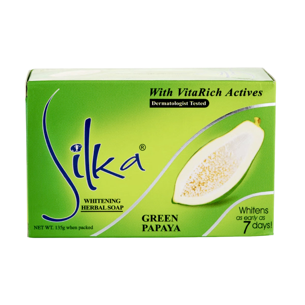 Silka Green Papaya Whitening Herbal Soap 135g | Bini Beauty