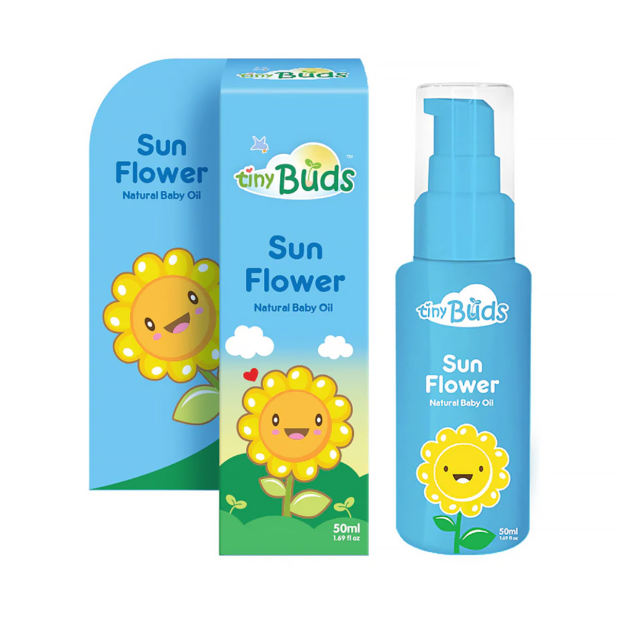Tiny Buds Natural Sunflower Baby Oil (50ml) | Bini Beauty